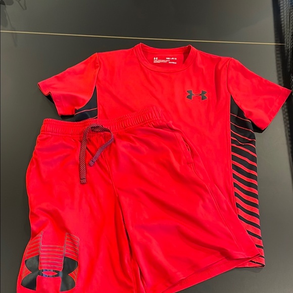 Under Armour | Matching Sets | Under Armour Red Athletic Set | Poshmark